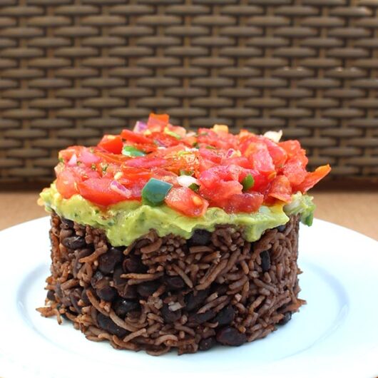 Pressure Cooker Black Beans and Rice Stax for Cinco de Mayo - Eat Drink ...