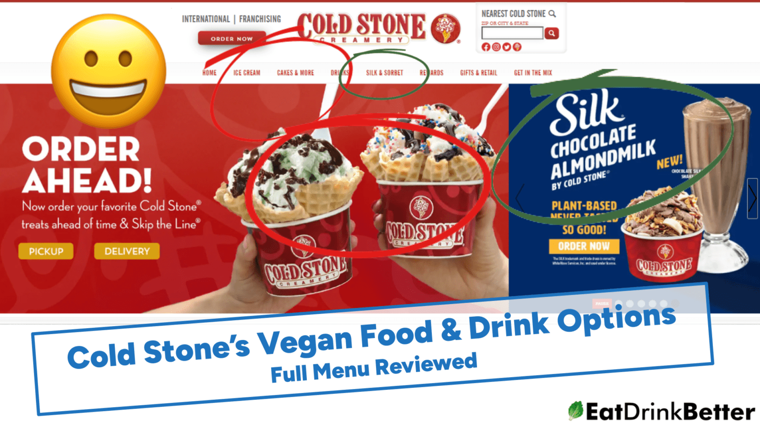 Cold Stone Creamery Vegan Food & Drinks [2023 Menu & Options]