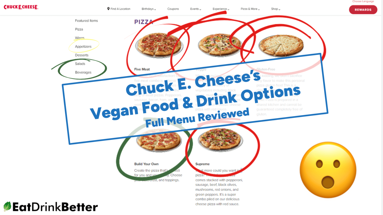 Chuck E. Cheese Vegan Food & Drinks [2023 Menu & Options]